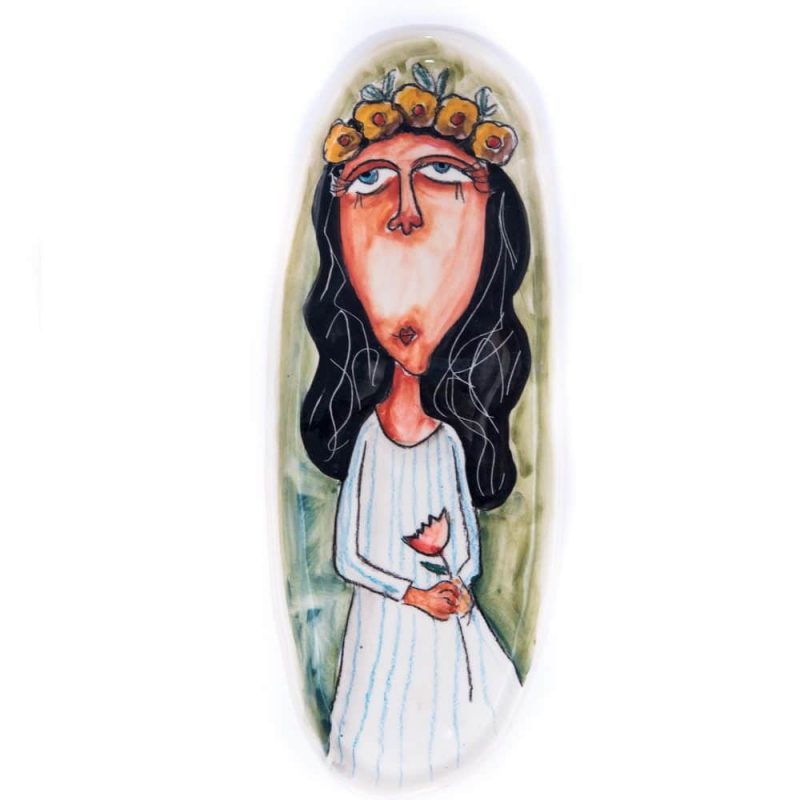 Ceramic platter (small) - My portrait - Eugenia Gerontara